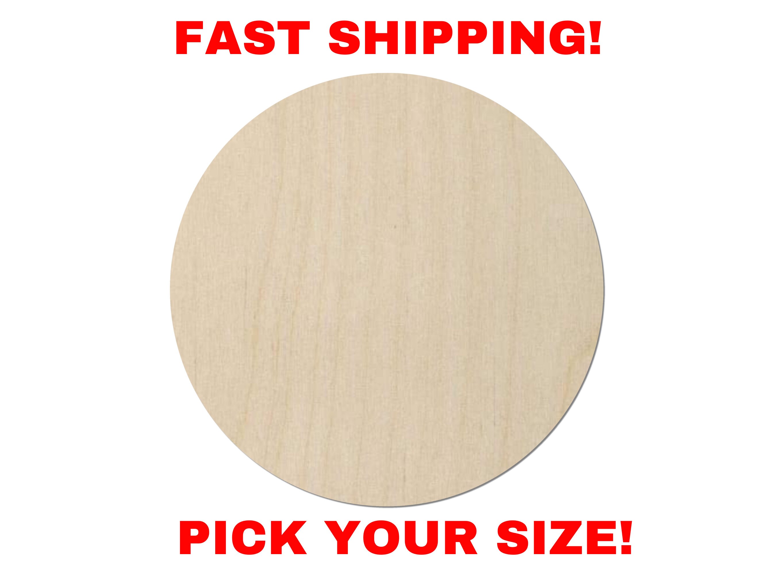 Unfinished Wooden Circle Round Shape Circle Blank Cutout Craft Supplies ...