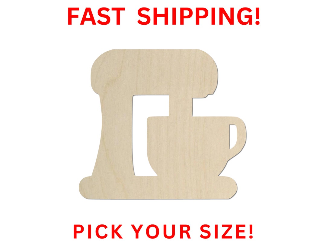 Unfinished Wooden Mixer Shape | Stand Mixer Cut Out | Craft Supplies ...