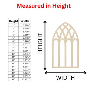 Unfinished Wooden Cathedral Window Shape Church Window Blank Cutout ...