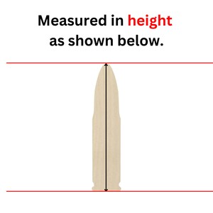 Unfinished Wooden Ammo Bullet Shape | Bullet Blank Cutout | Craft ...