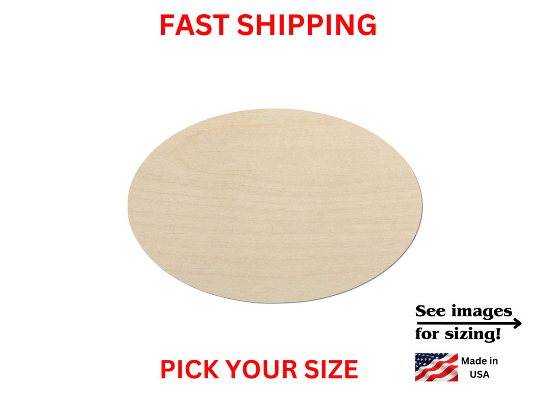 Unfinished Wooden Oval Shape | Oval Blank Cutout | Craft Supplies ...