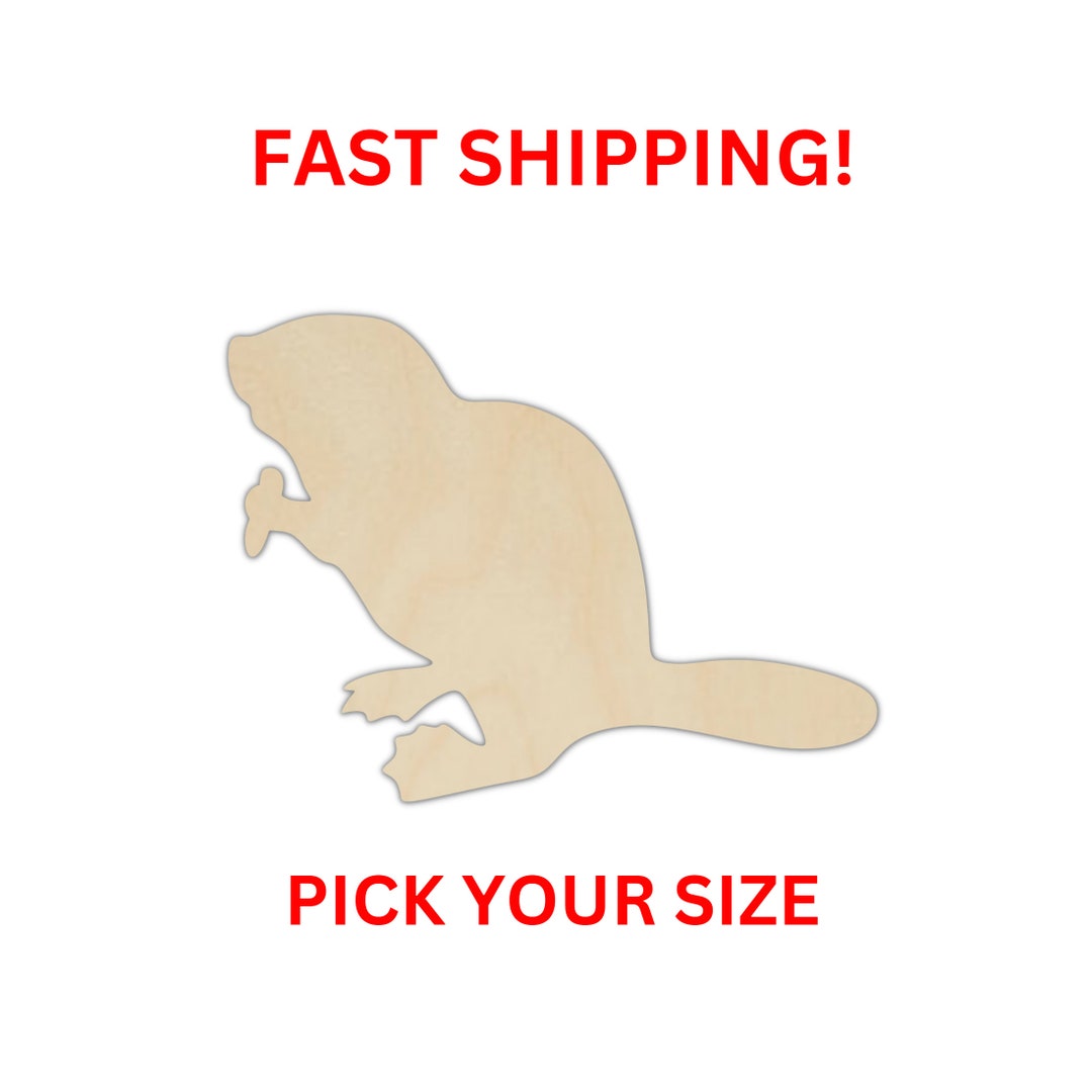 Unfinished Wooden Beaver Shape Beaver Wood Cutout Shape Laser Cut Blanks Unfinished Diy Craft