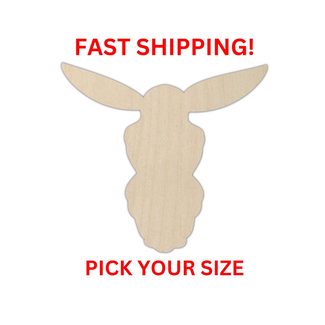 Unfinished Wooden Donkey Head Shape | Donkey Head Wood Cutout Shape ...