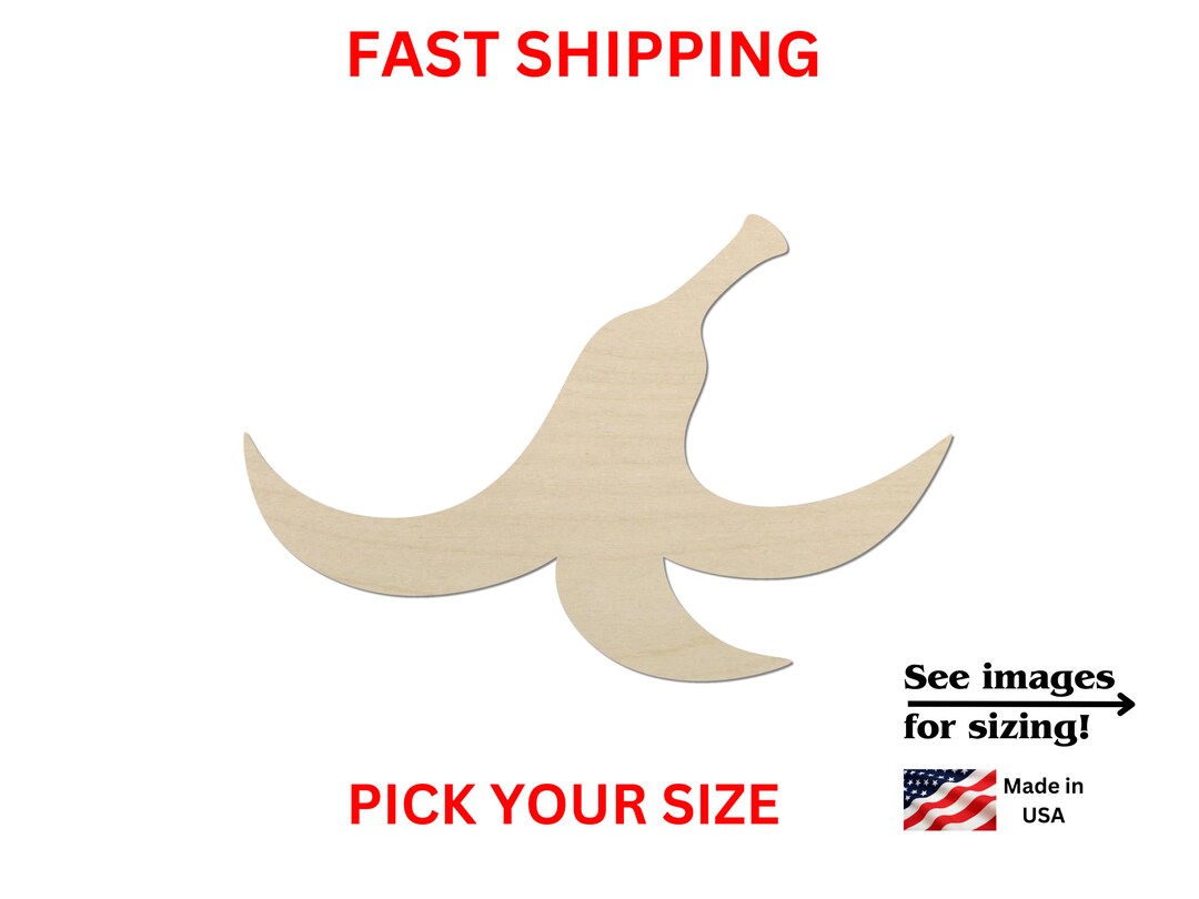 Unfinished Wooden Banana Peel Shape | Unfinished Wooden Banana Peel ...