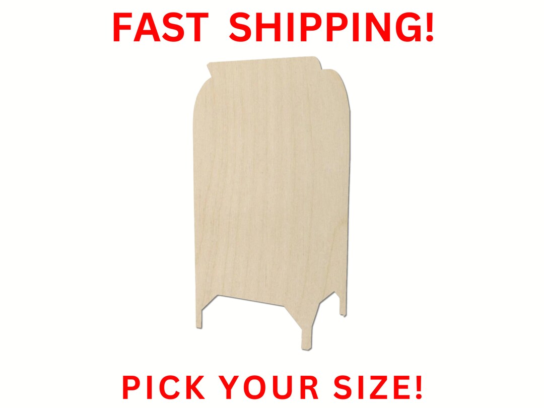 Unfinished Wooden Mailbox Shape 01 | Mailbox Blank Cutout | Craft ...