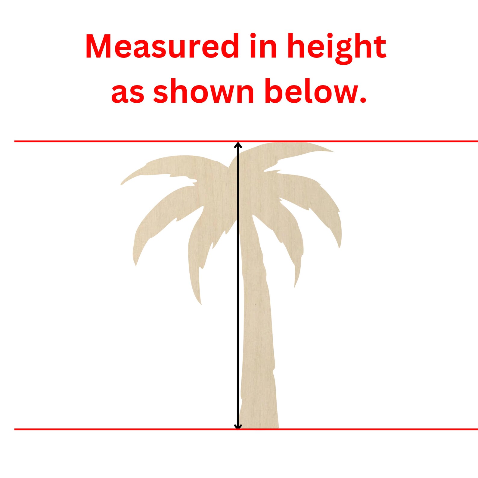 Unfinished Wooden Palm Tree Shape 01 | Laser Cut Crafting Supplies ...