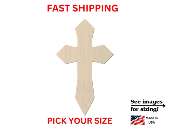 Cross multiple Sizes-cut Outs Wood Craft Supply-finished or Unfinsihed ...
