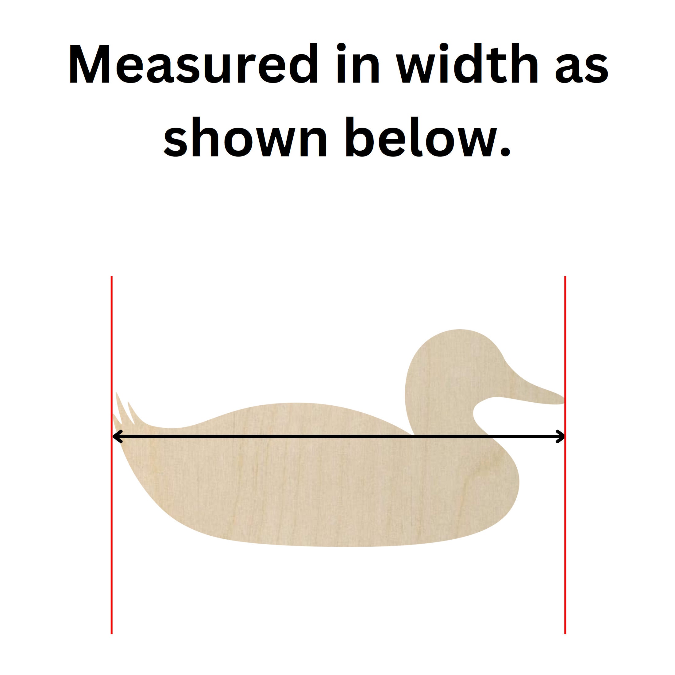 Unfinished Wooden Duck Shape 04 | Duck Wood Cutout Shape | Laser Cut ...