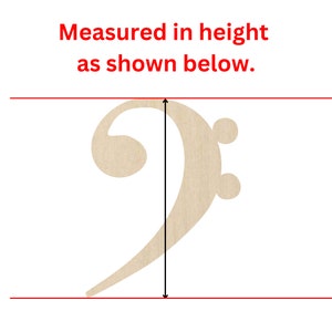 Unfinished Wooden Treble Clef Shape | Wood Music Note Cutout | Craft ...