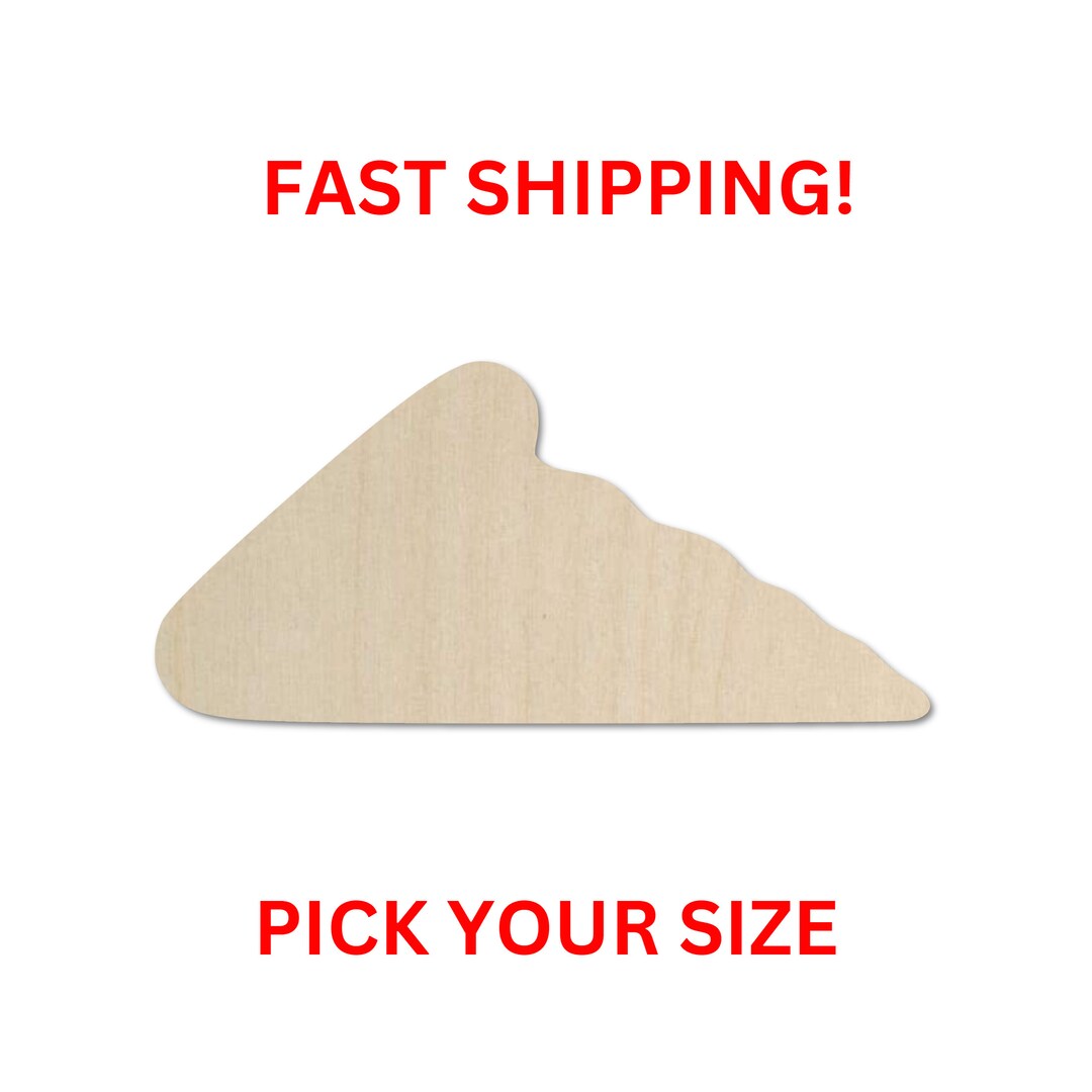 Unfinished Wooden Pizza Slice Shape | Pizza Wood Cutout Shape | Laser ...
