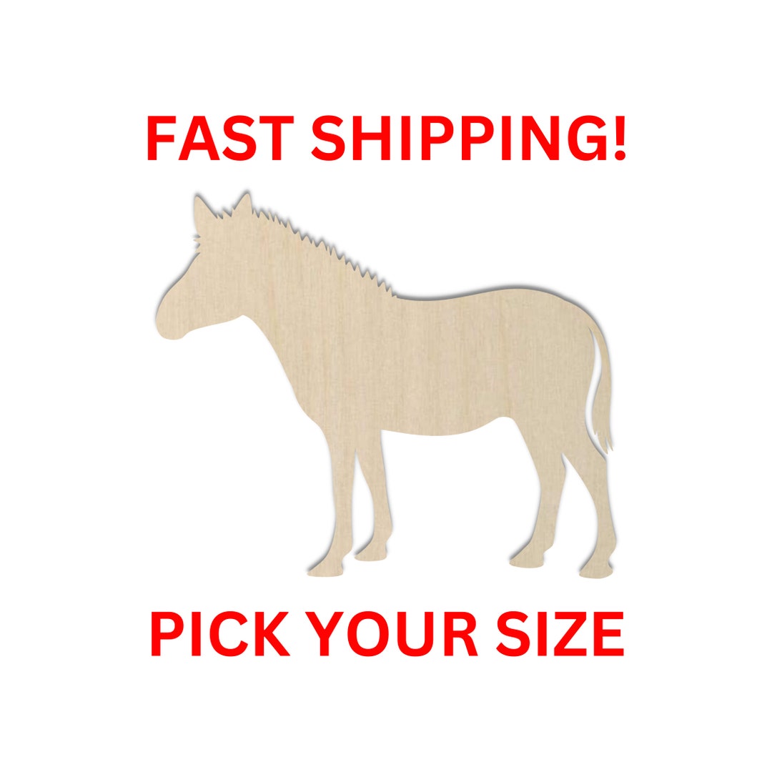Unfinished Wooden Zebra Shape | Zebra Wood Cutout Shape | Laser Cut ...