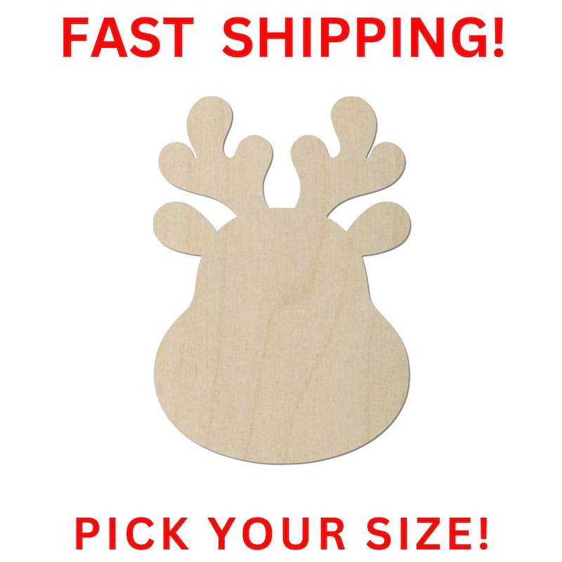 Reindeer Wood Cutout - Etsy