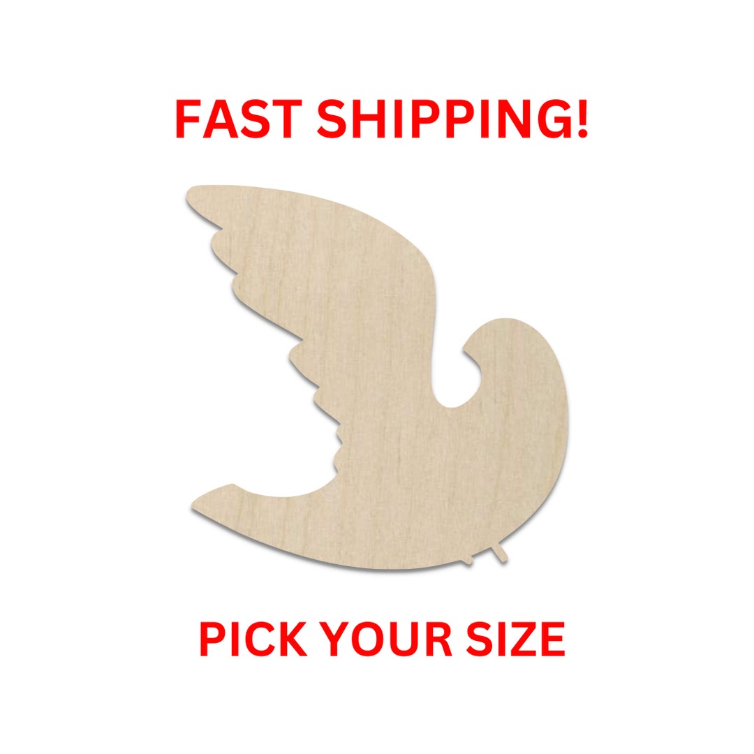 Unfinished Wooden Dove Shape 03 | Bird Cutout | Dove Love Bird Blank ...