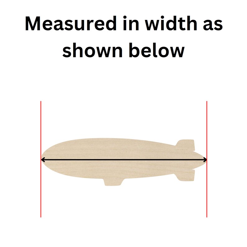 Unfinished Wooden Blimp Shape | Blimp Wood Cutout Shape | Laser Cut ...