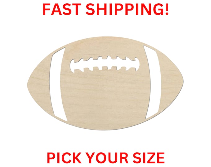 Football Blanks Wood Footballs for Crafts 6 Inch Unfinished Chunky ...