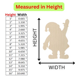 Unfinished Wooden Santa Shape | Wood Cutout Santa Shape | Laser Cut ...