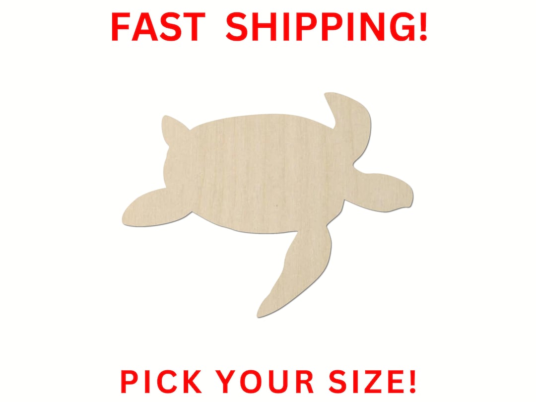 Unfinished Wooden Turtle Shape 02 Sea Turtle Cut Out Crafting Blanks ...