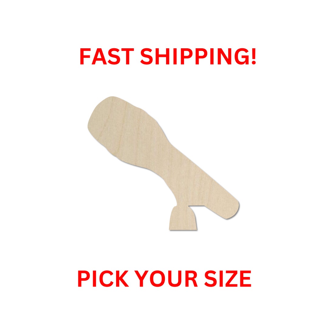 Unfinished Wooden Microphone Shape | Microphone on Stand Blank Cutout ...