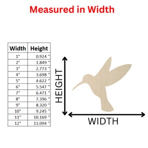 Unfinished Wooden Hummingbird Shape Hummingbird Cutout Bird Blanks DIY ...