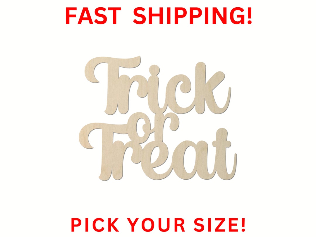 Unfinished Trick or Treat Word Shapes | DIY Craft Words | Halloween ...