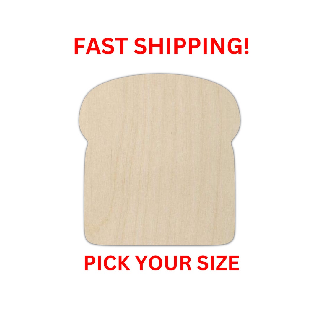Unfinished Wooden Bread Shape | Bread Child Play Wood Cutout Shape ...