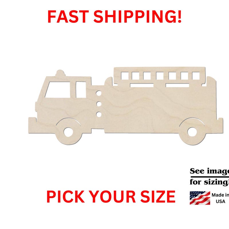 Handmade Wooden Fire Trucks - Etsy