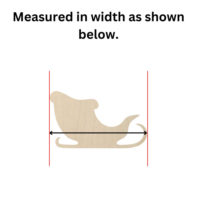 Unfinished Wooden Sleigh Shape | Santa's Sleigh Cutout | Bulk Wholesale ...