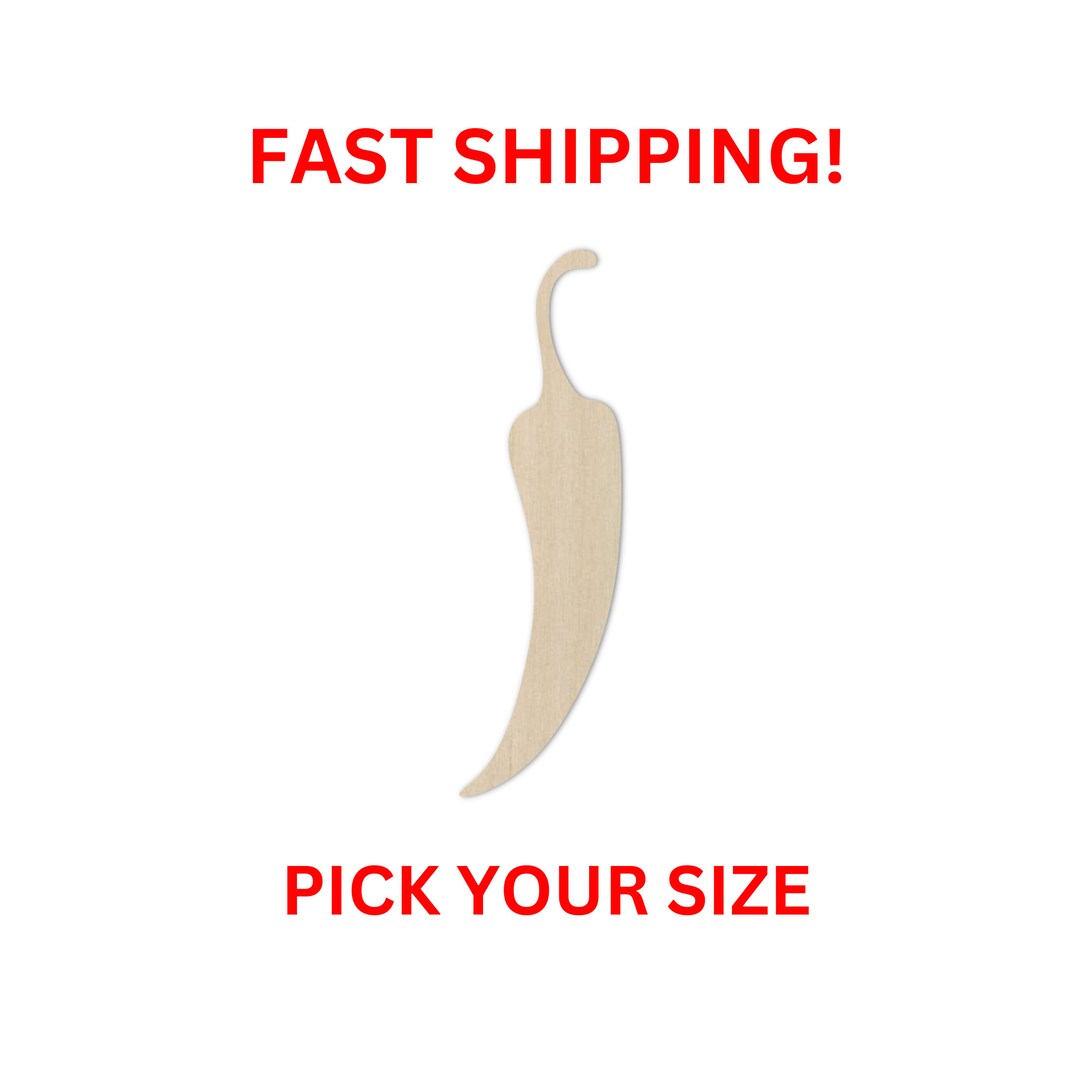 Unfinished Wooden Chili Pepper Shape Chili DIY Craft Blank - Etsy