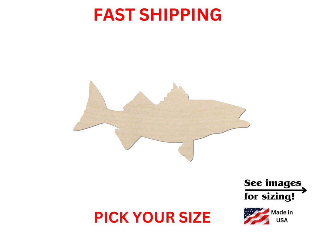 Unfinished Wooden Walleye Fish Shape | Walleye Fish Cutout | Crafting ...
