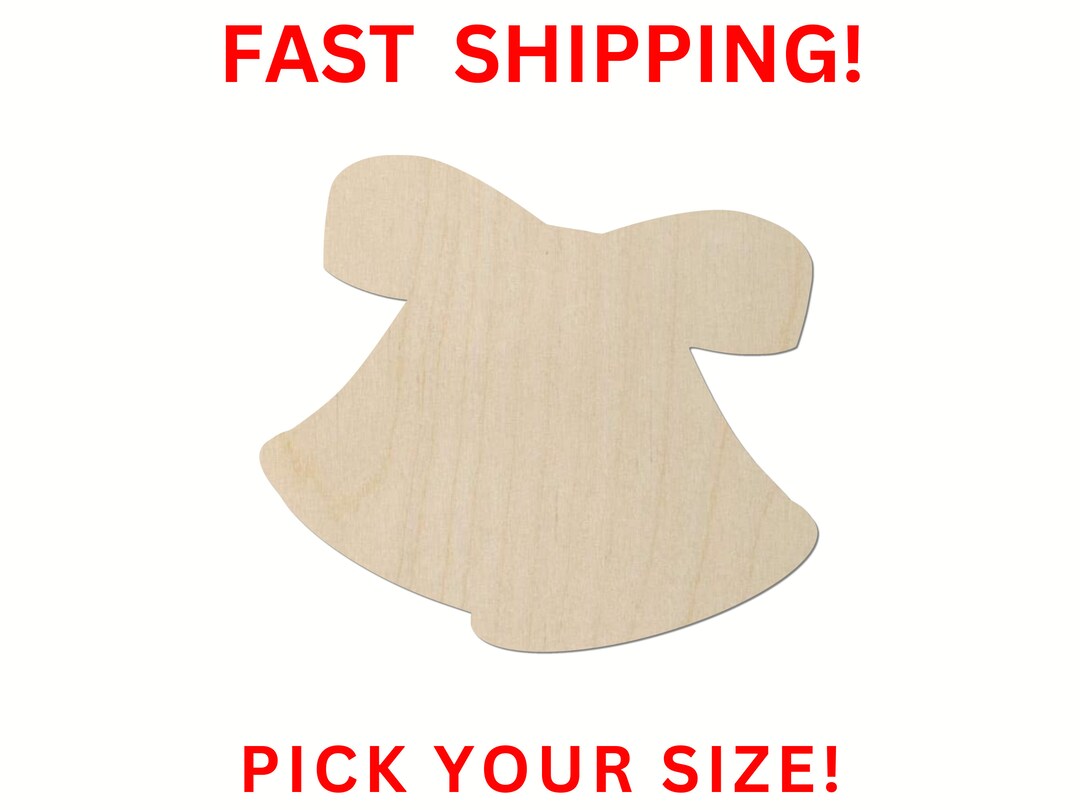 Unfinished Wooden Bell Shape | Laser Cut Bells | Crafting Supplies ...