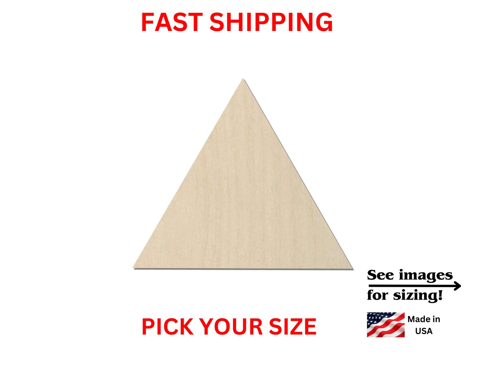 Unfinished Wooden Triangle Shape | Triangle Blank Cutout | Craft ...