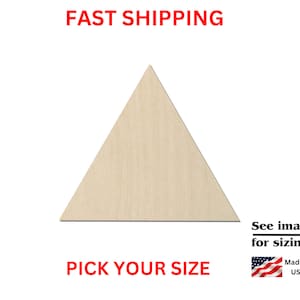 Unfinished Wooden Triangle Shape | Triangle Blank Cutout | Craft ...