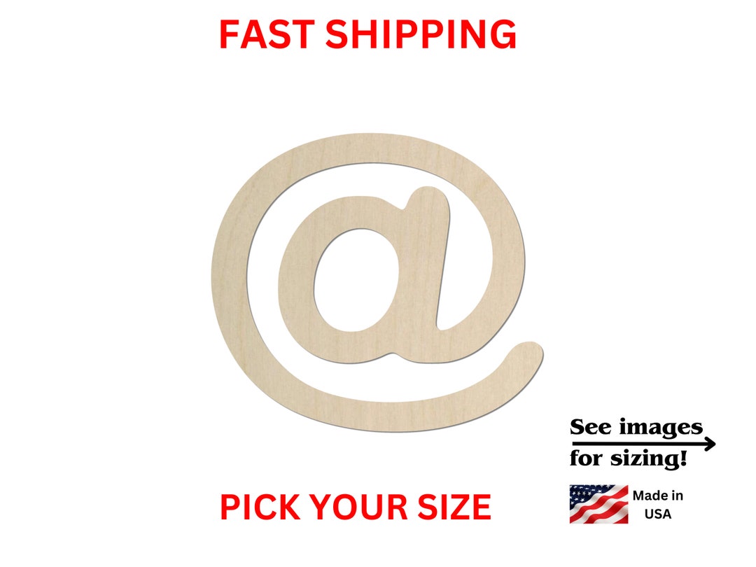 Unfinished Wooden at Symbol Shape | @ Symbol | Asterisk Blank Cutout ...
