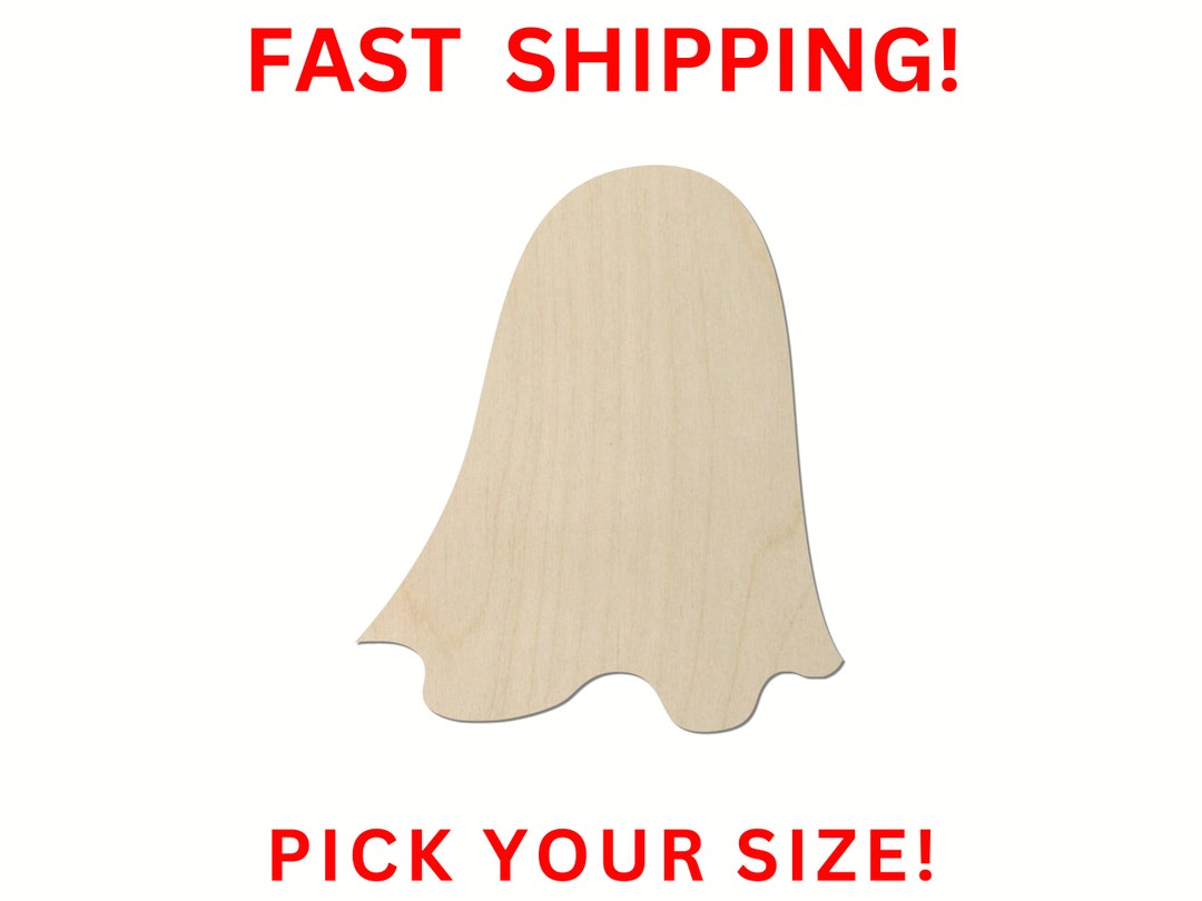 Unfinished Wooden Ghost Shape 06 | Halloween Cutout | DIY Craft ...