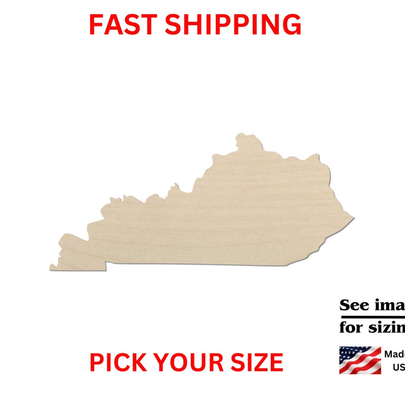 Kentucky State Shape Wood - Etsy