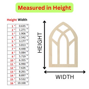 Unfinished Wooden Window Shape | Cathedral Church Window Blank Cutout ...