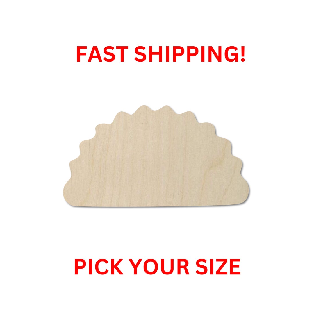 Unfinished Wooden Pierogi Shape| Pierogi Cutout Shape | Polish Pasta ...