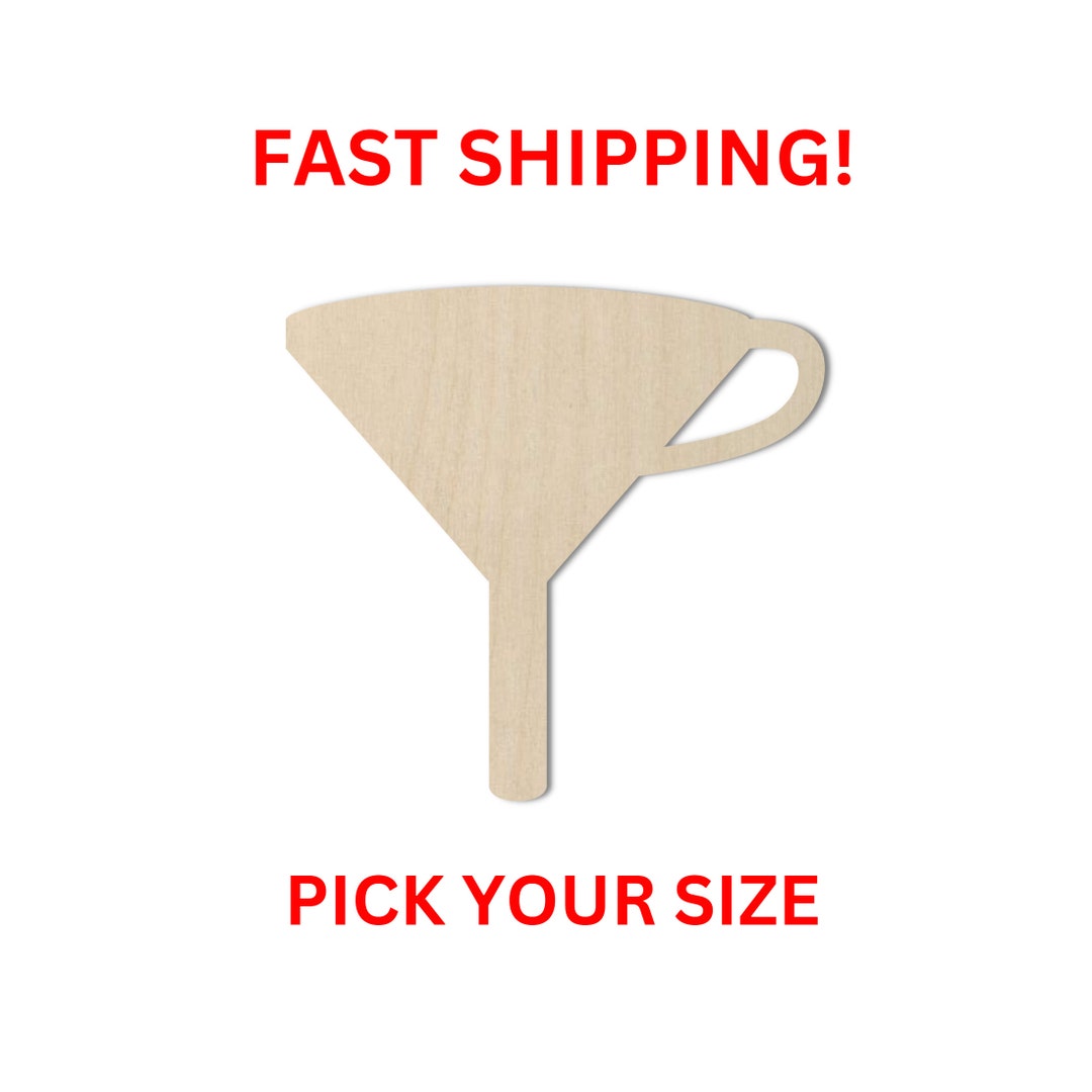 Unfinished Wooden Funnel Shape | Craft Supplies | Wooden Cutout ...