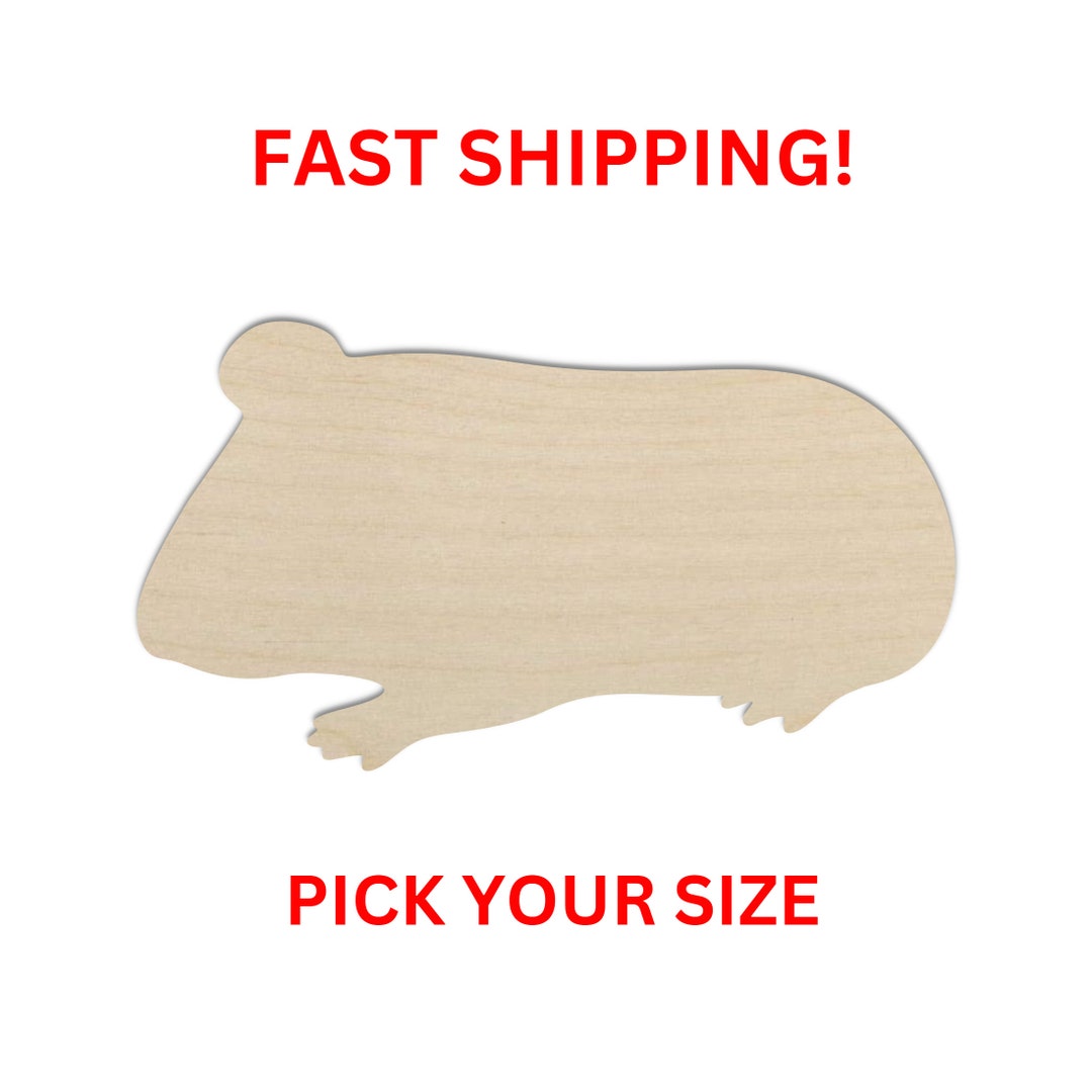 Unfinished Wooden Guinea Pig Shape | Guinea Pig Wood Cutout Shape ...