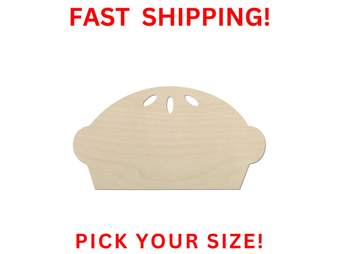 Unfinished Wooden Pie Shape Pie Wood Cutout Shape Laser Cut Blanks ...