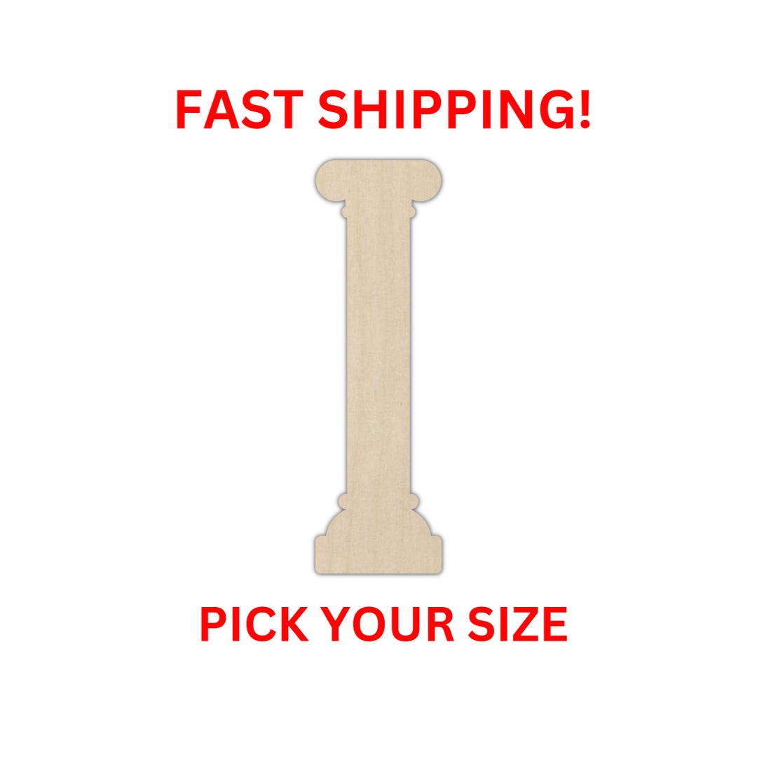 Unfinished Wooden Greek Column Shape | Greek Column Blank Cutout ...