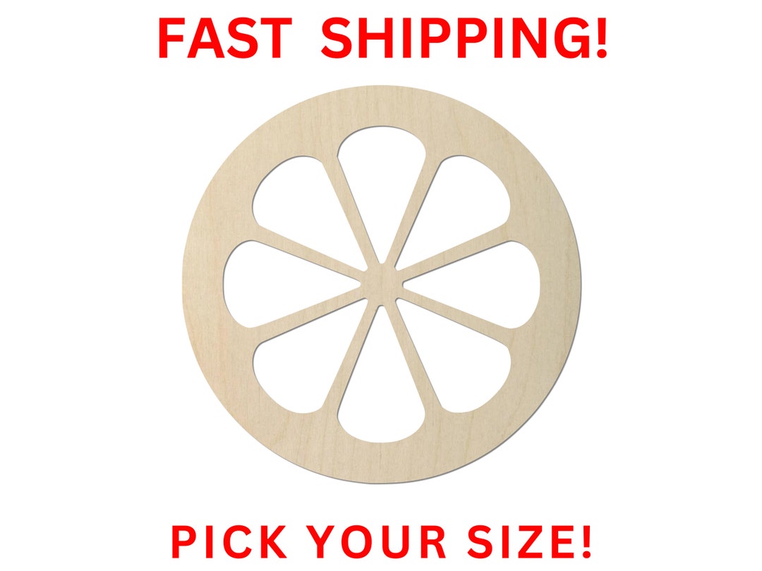 Unfinished Wooden Lemon Slice Shape | Lemon Citrus Cutout | Craft ...