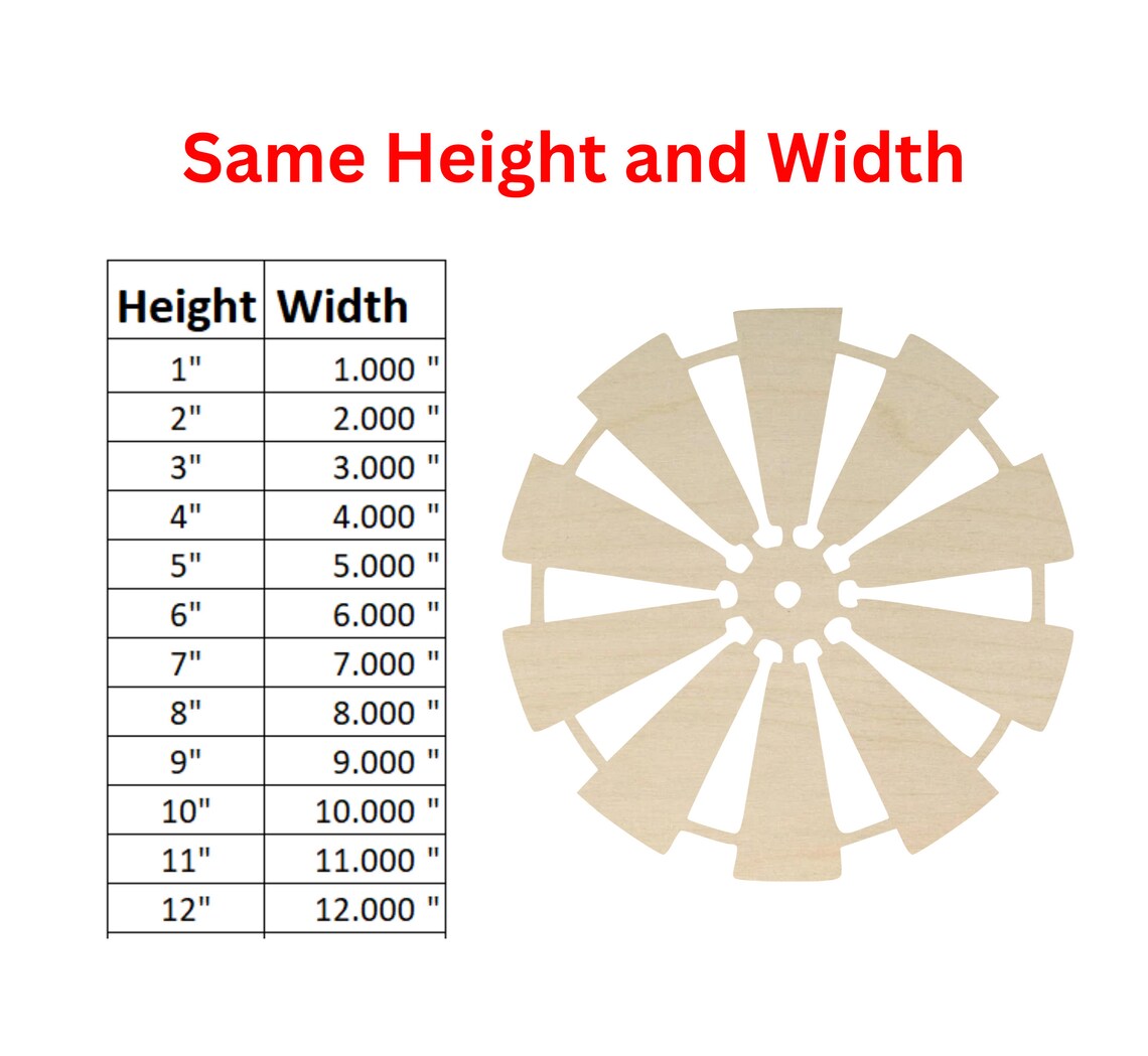 Unfinished Wooden Windmill Shape | Farmhouse Windmill Blank Cutout ...