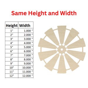 Unfinished Wooden Windmill Shape | Farmhouse Windmill Blank Cutout ...