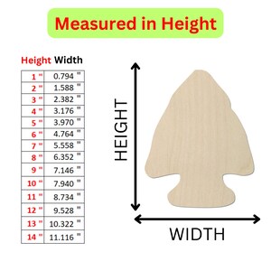 Unfinished Wooden Arrowhead Shape Arrow Head Blank Cut Out Craft ...
