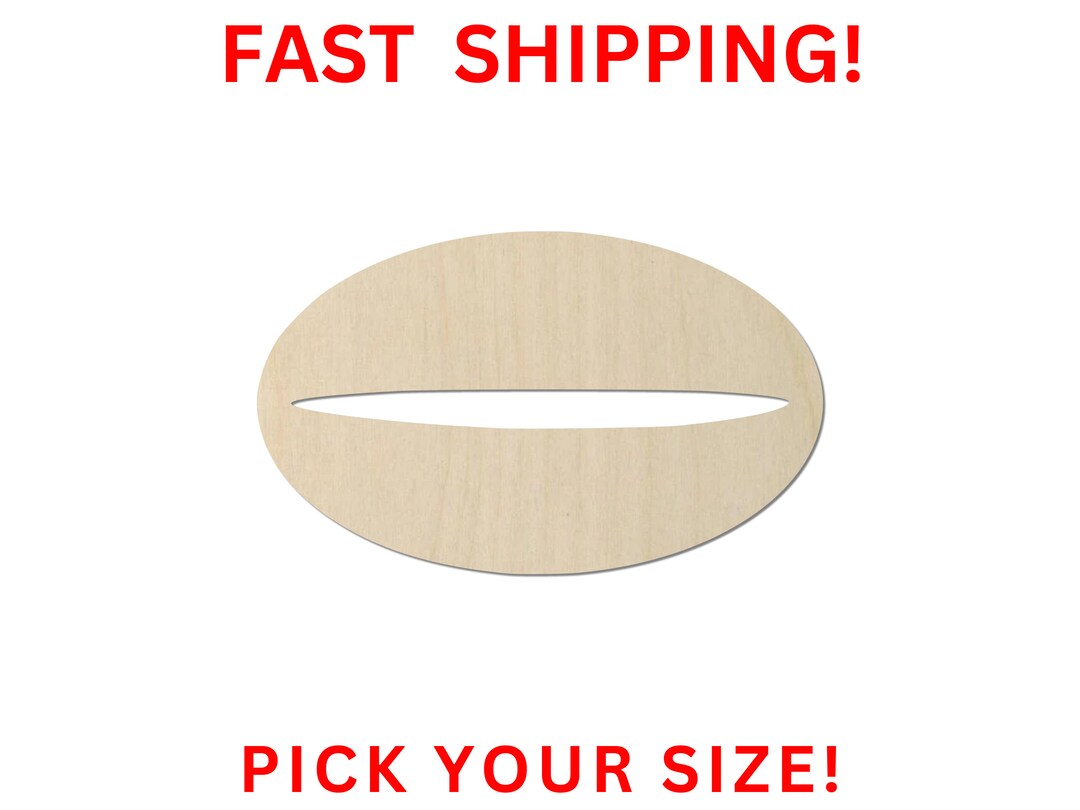 Unfinished Wooden Coffee Bean Shape | Coffee Bean Cutout Shape | Laser ...