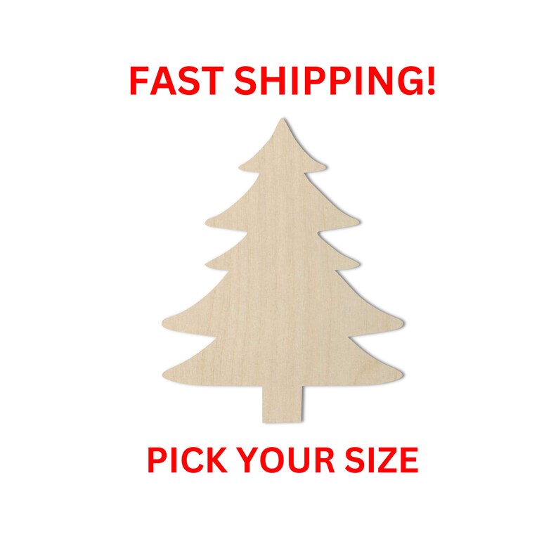 Unfinished Wooden Christmas Tree Shape Unfinished Wooden - Etsy