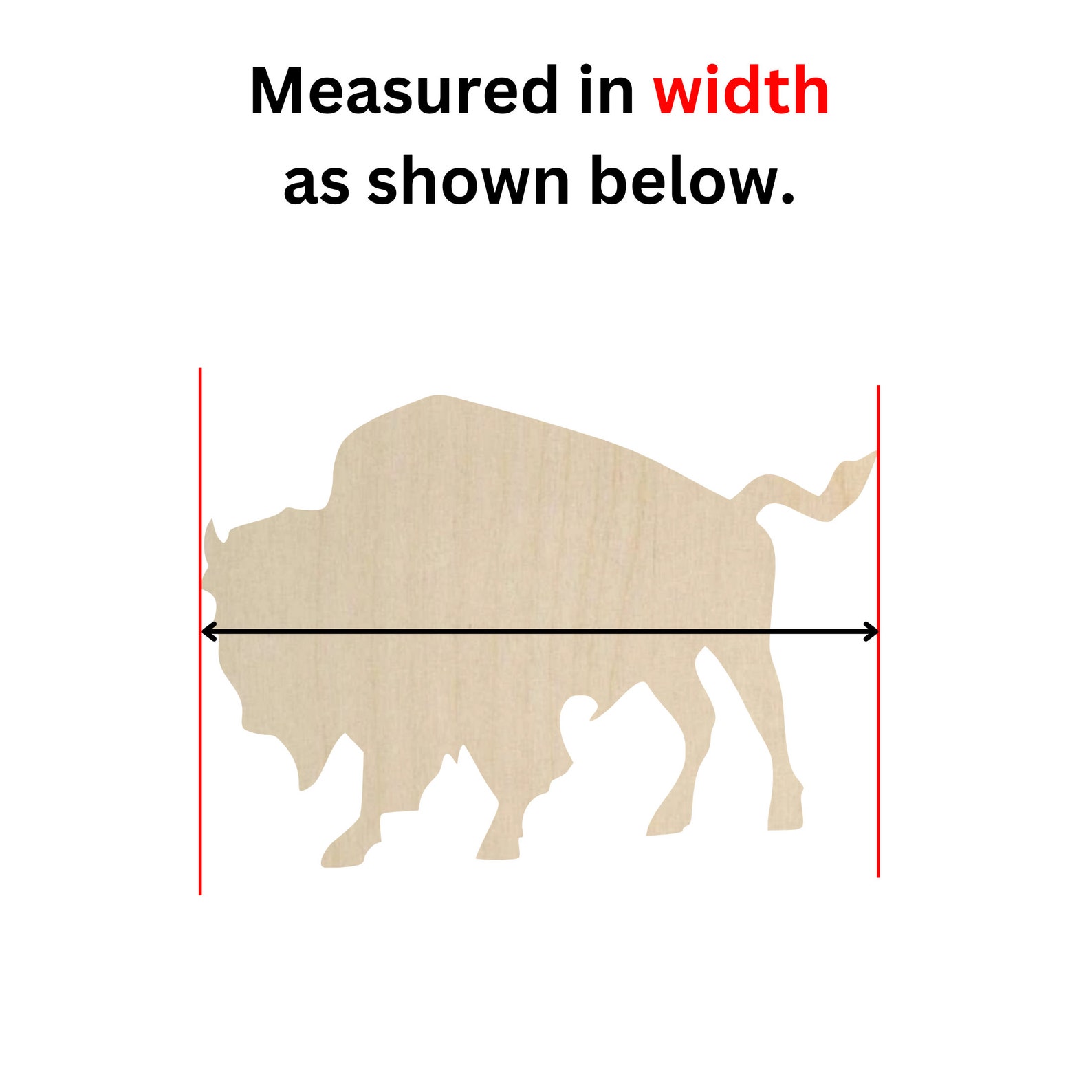 Unfinished Wooden Bison Shape | Bison Wood Cutout Shape | Laser Cut ...