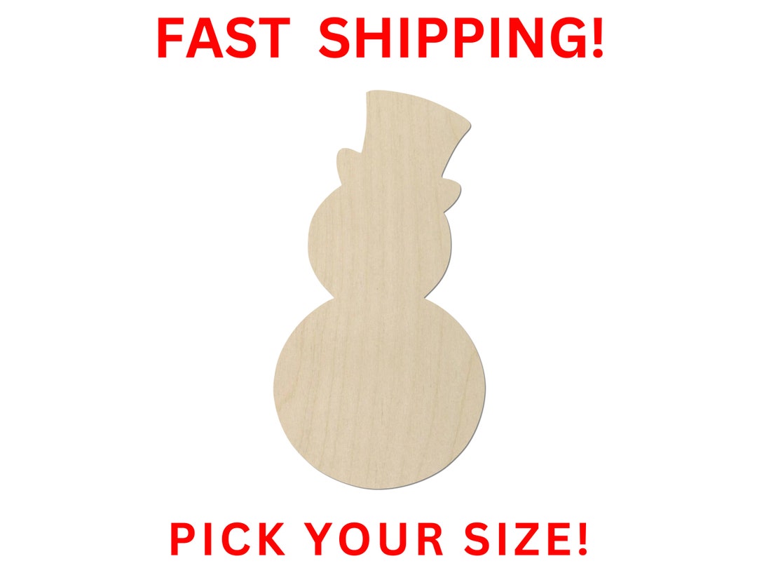 Unfinished Wooden Snowman Shape | Unfinished Wooden Snowman Cutout ...