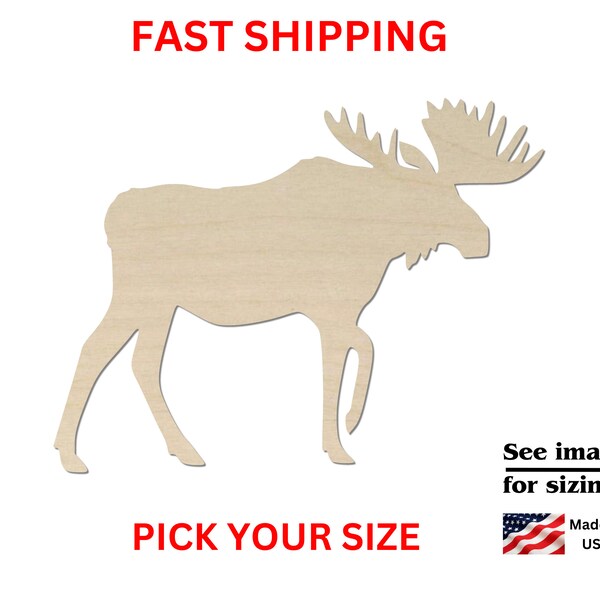 Wooden Moose - Etsy